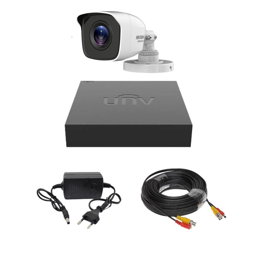 Surveillance kit 1 camera 4 in 1 Hikvision HiWatch 2MP Infrared 20 ...